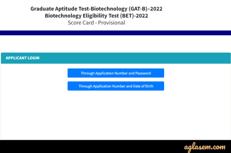 GAT-B/BET Result 2022 (Out) - Download Merit List at dbt.nta.ac.in