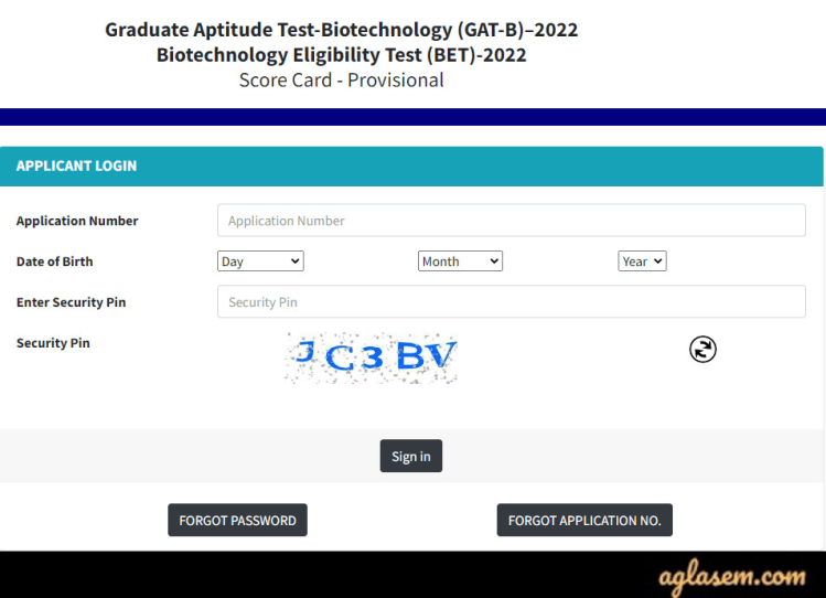 GAT-B/BET Result 2022 (Out) - Download Merit List at dbt.nta.ac.in
